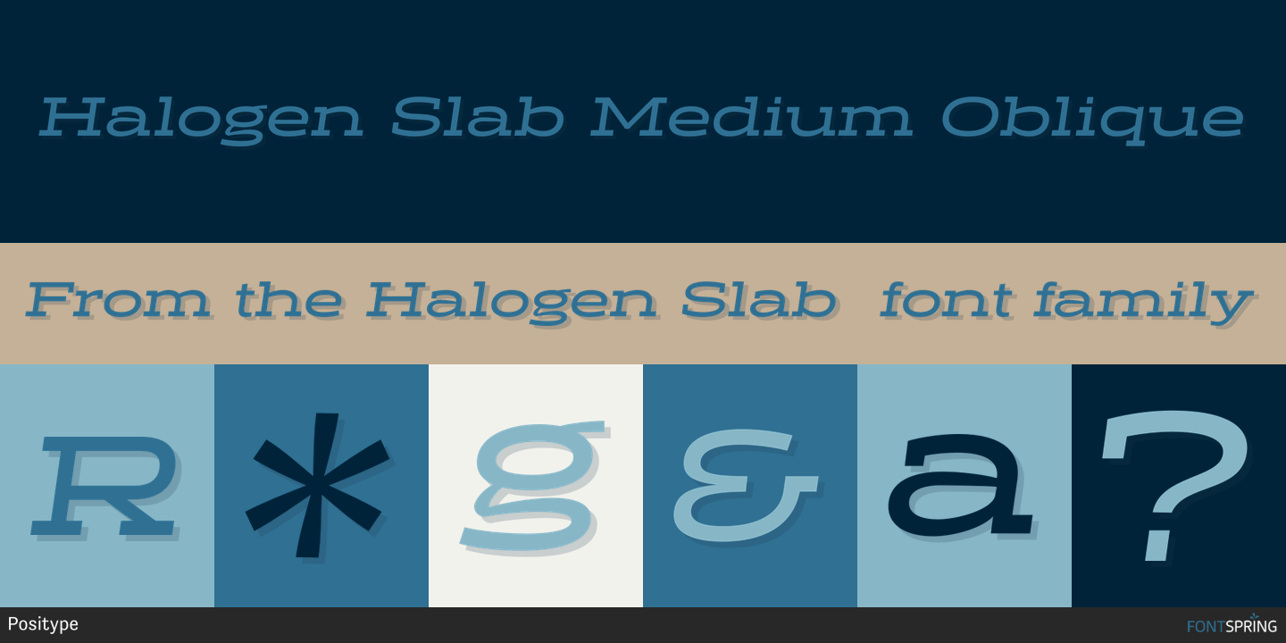Halogen Slab Medium Oblique Font