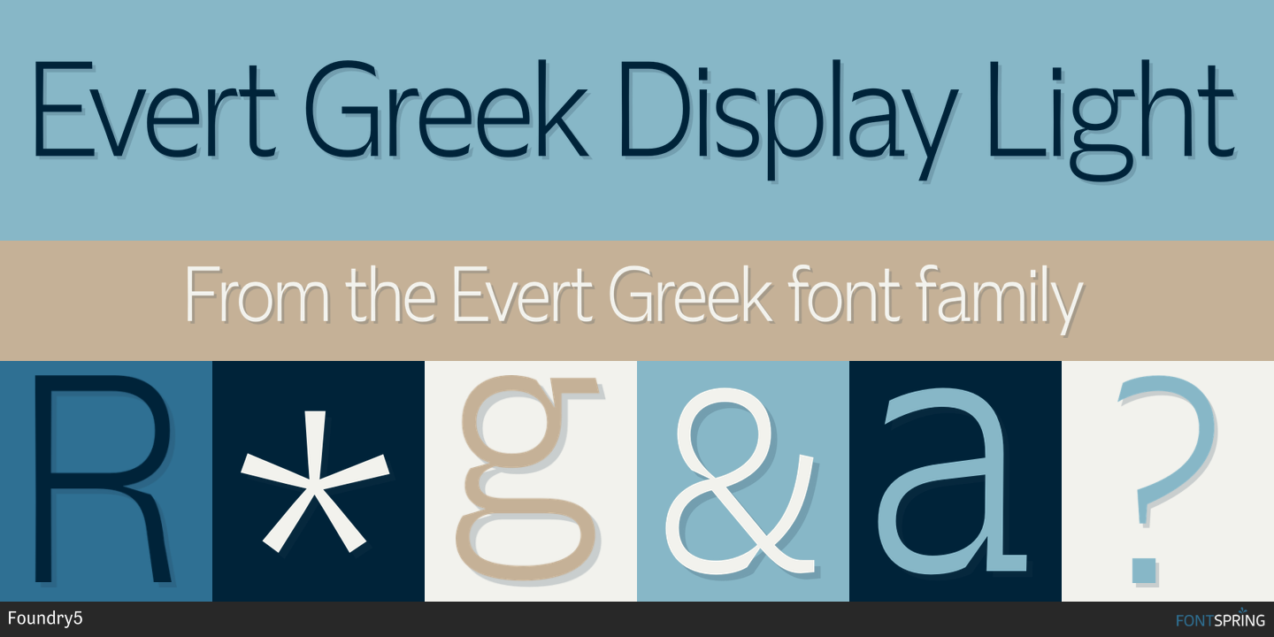 Evert Greek Display Light Font