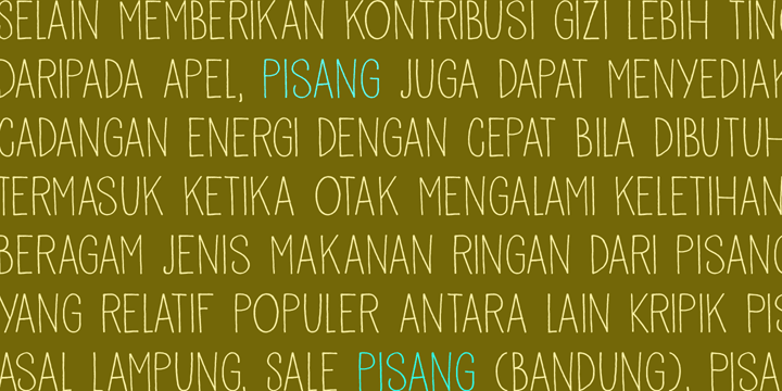 Pisang Font