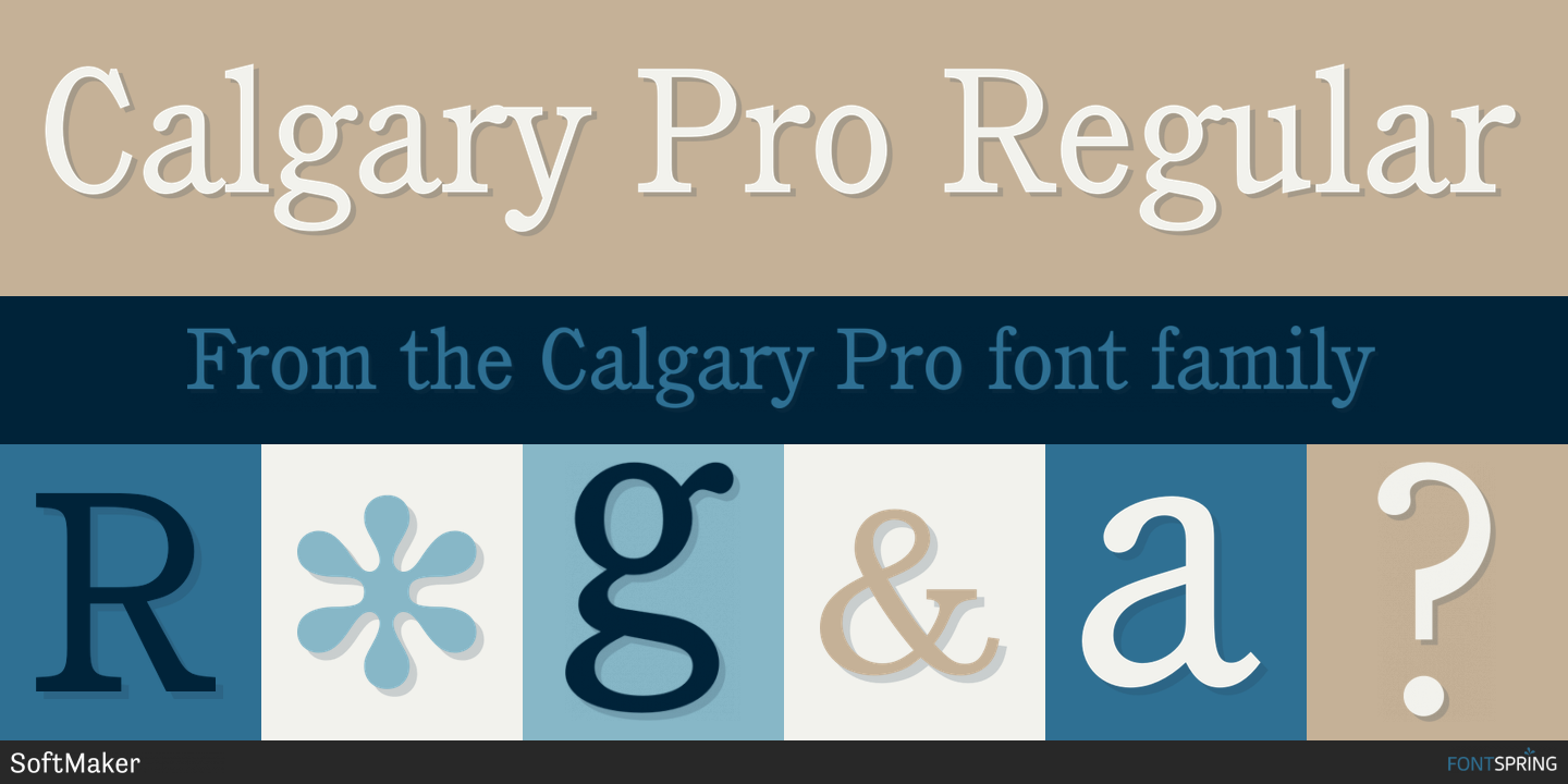 Fonts similar to Calgary Pro