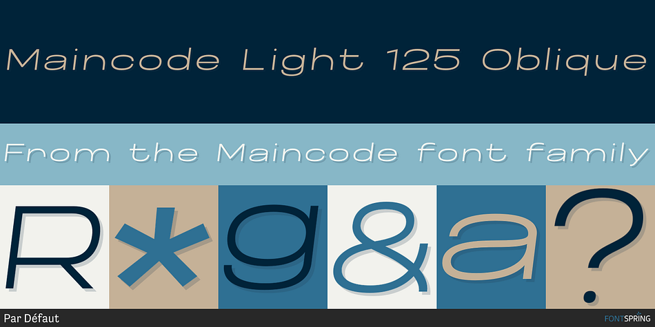 Maincode Light 125 Oblique Font