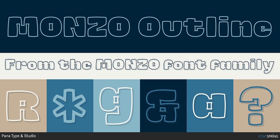 MONZO Outline Font