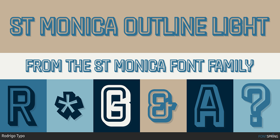 St Monica Outline Light Font