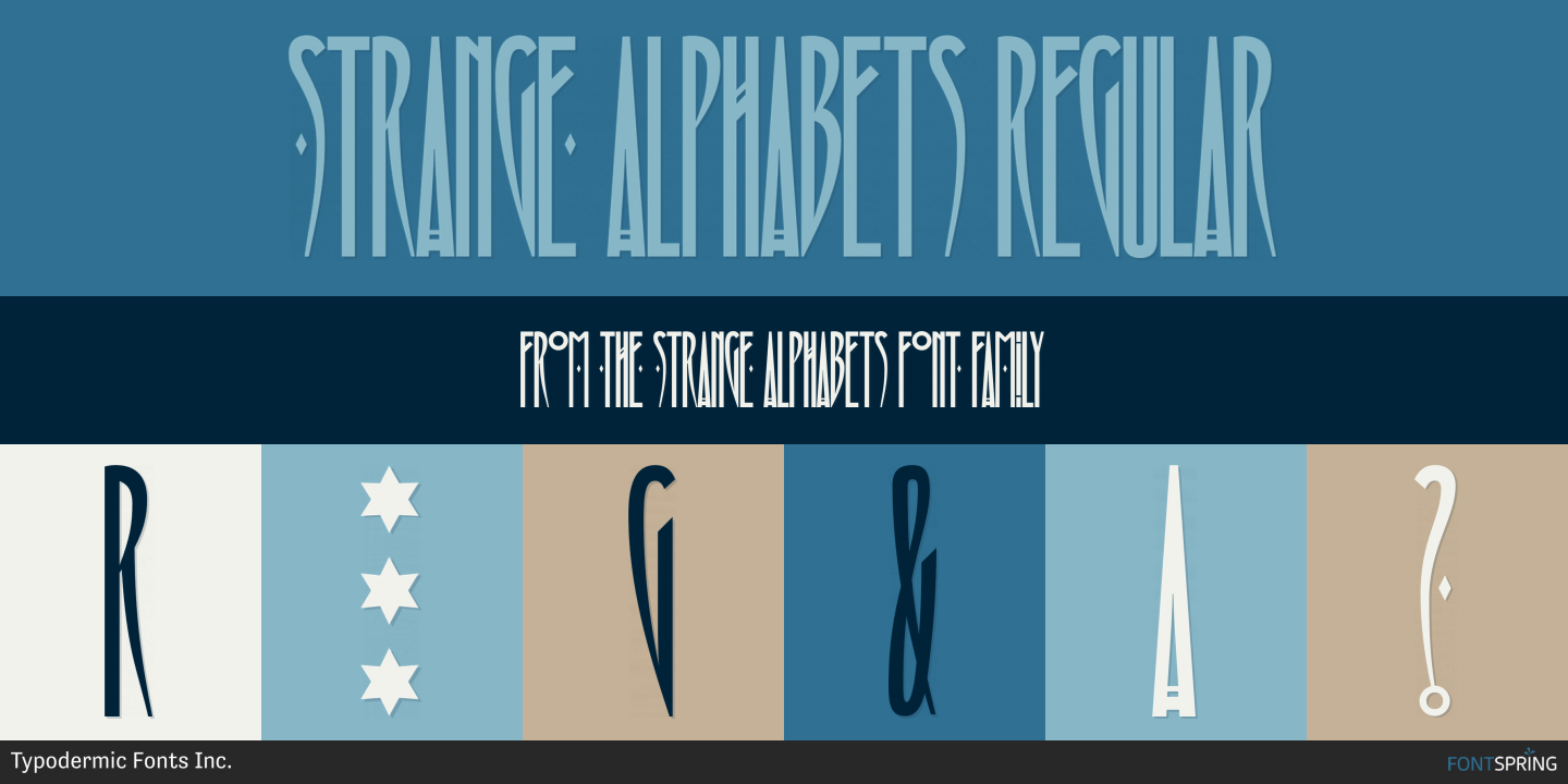 Fonts similar to Strange Alphabets