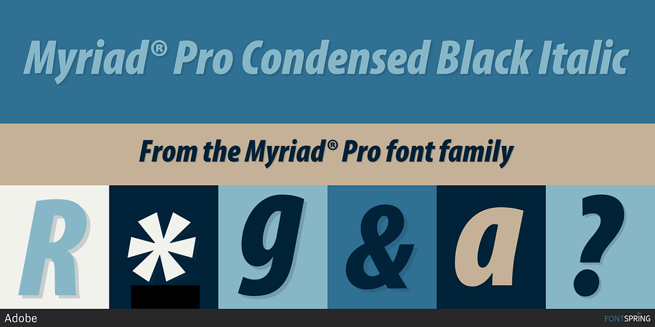 Myriad® Pro Condensed Font