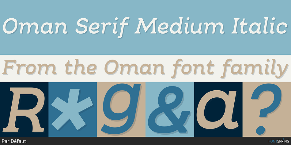 Oman Serif Medium Italic Font