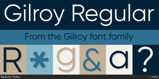 Fonts similar to Gilroy