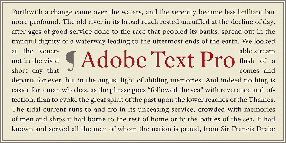 Adobe® Text Pro Family by Adobe - Fontspring