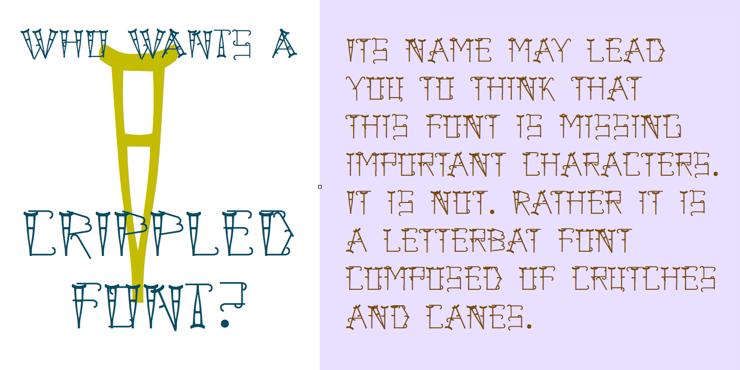 Crippled Font Font