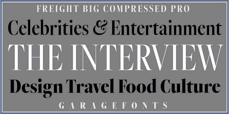 Freight Big Pro + Big Compressed Pro Font