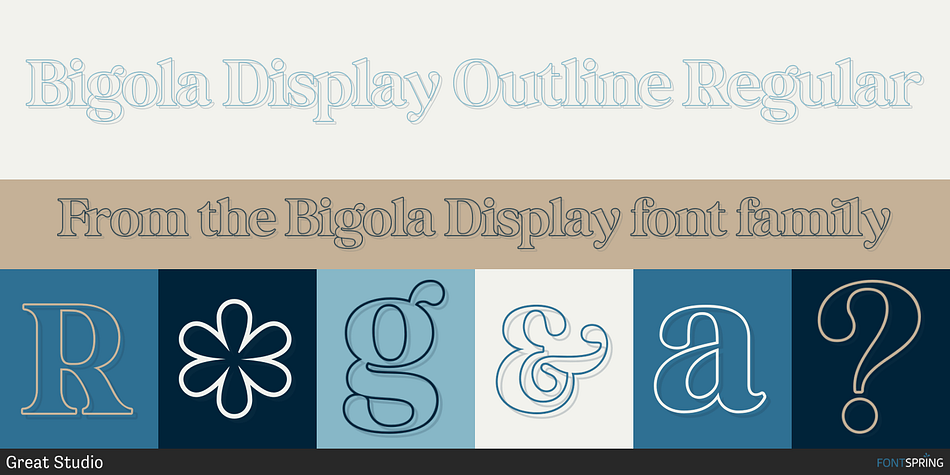 Bigola Display Outline Regular Font