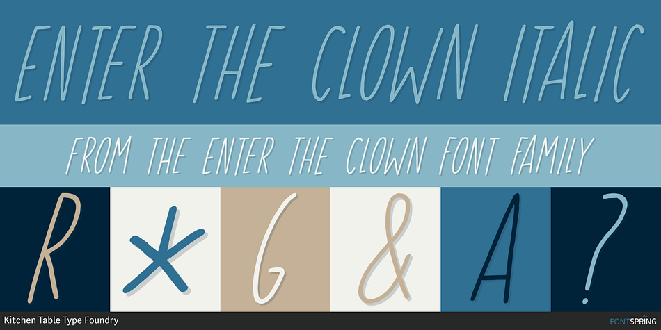 Enter The Clown Italic Font