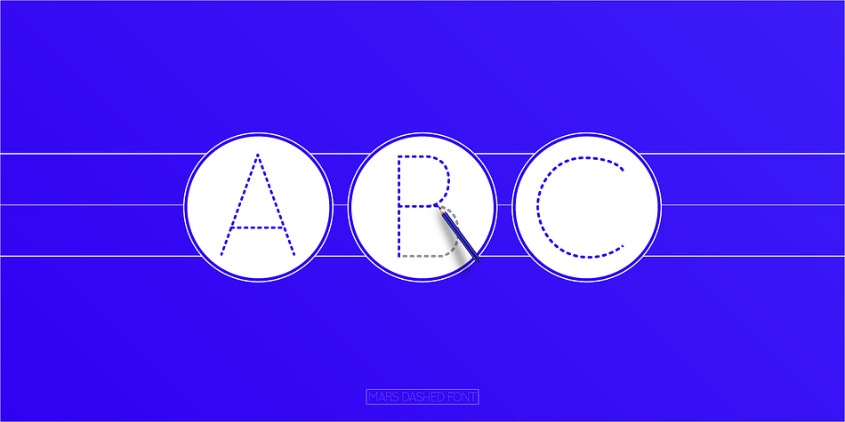 Mars Dashed Font