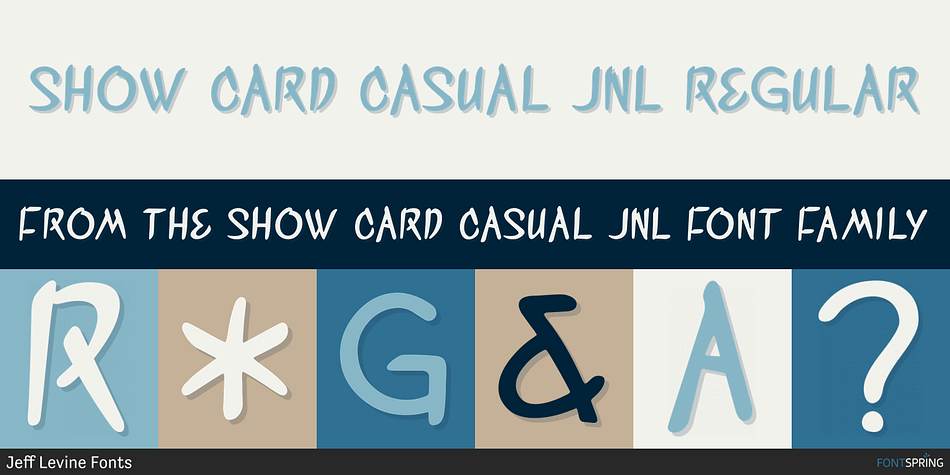 Show Card Casual JNL Regular Font