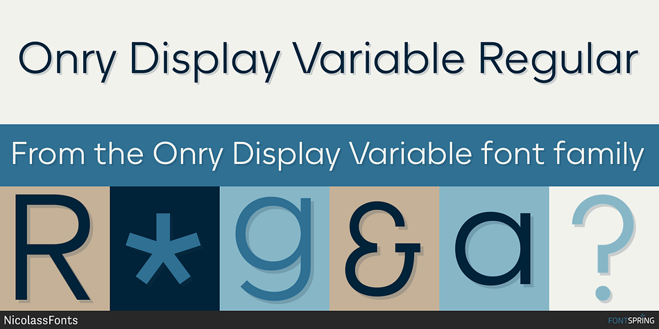 Onry Display Variable Regular Font