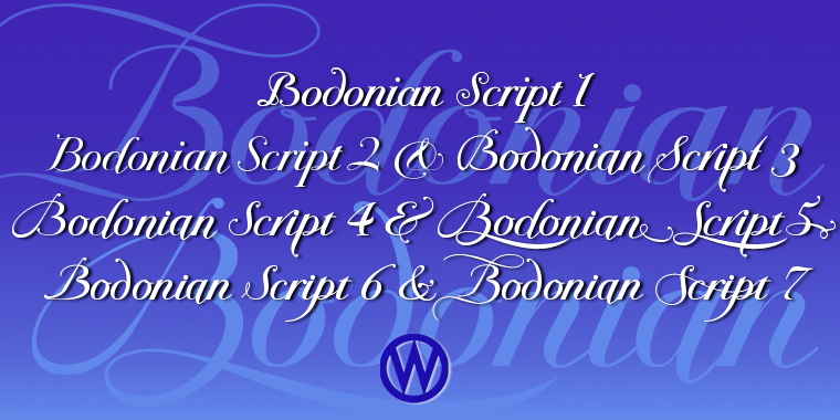 Bodonian Script Font Family by Wiescher-Design - Fontspring