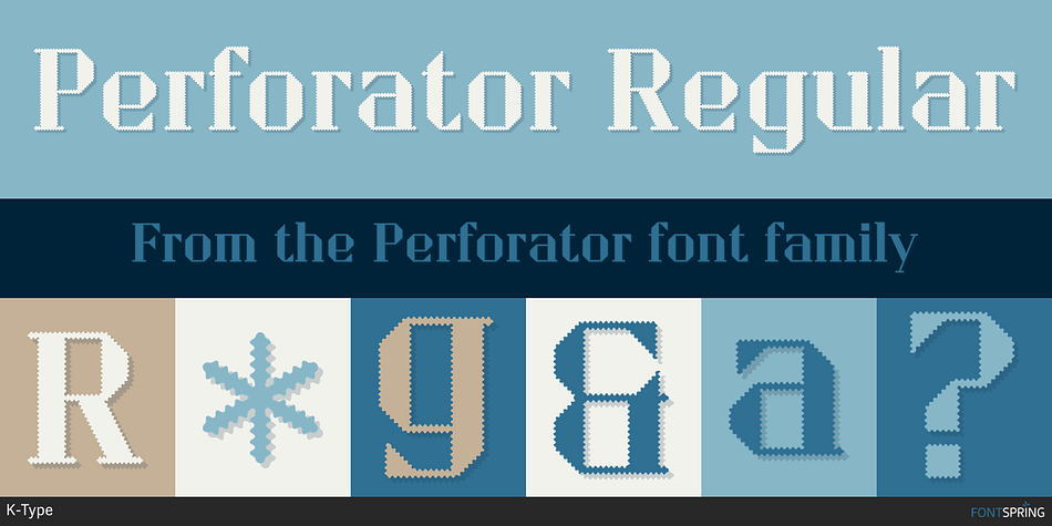 Perforator Regular Font