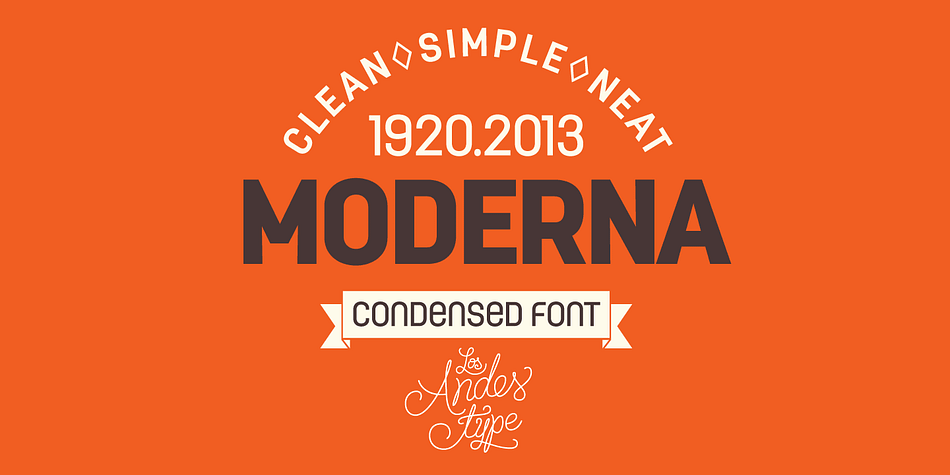 Moderna Condensed Font