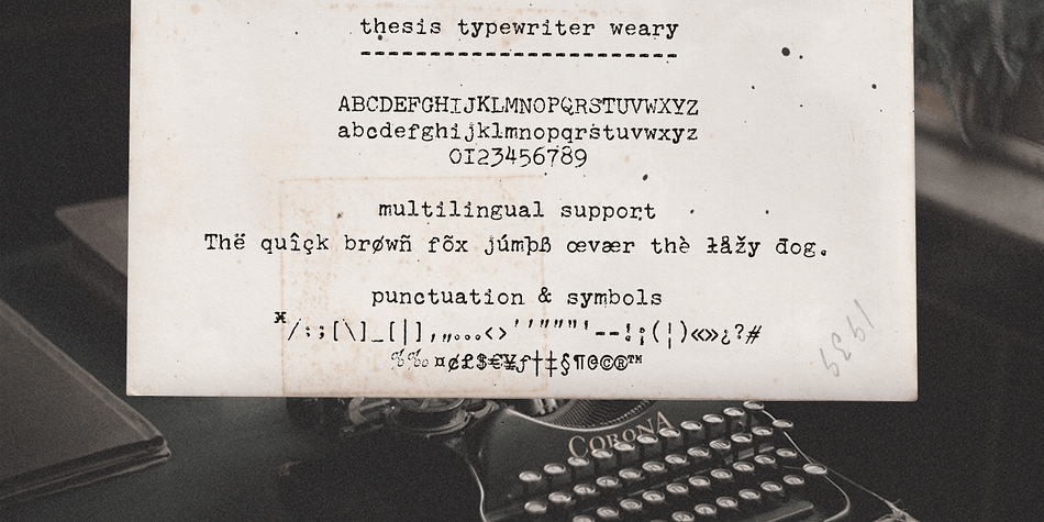 Thesis Typewriter Font