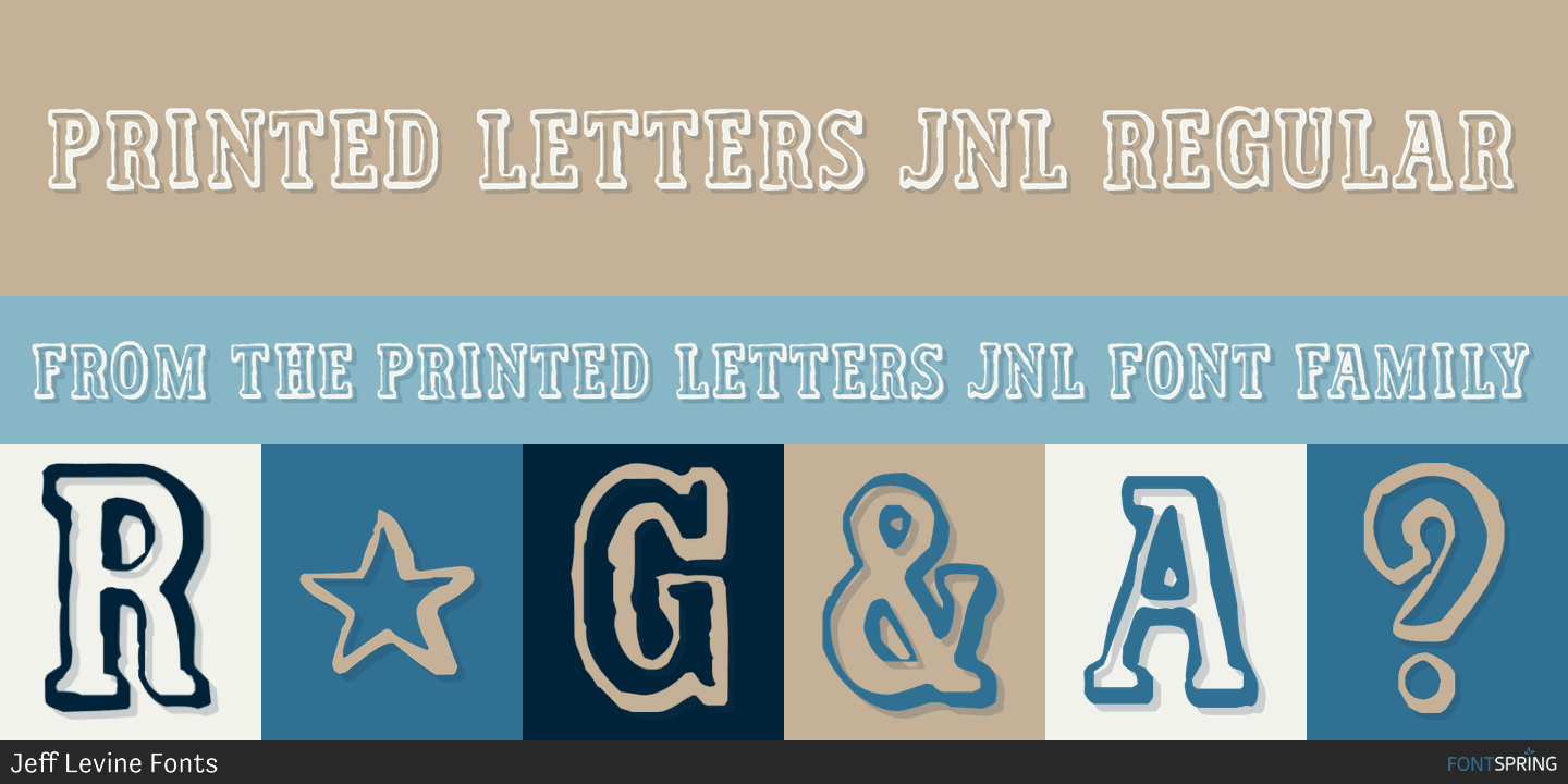 Printed Letters JNL Font