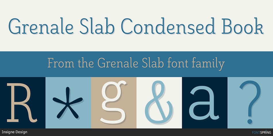 Grenale Slab Condensed Book Font