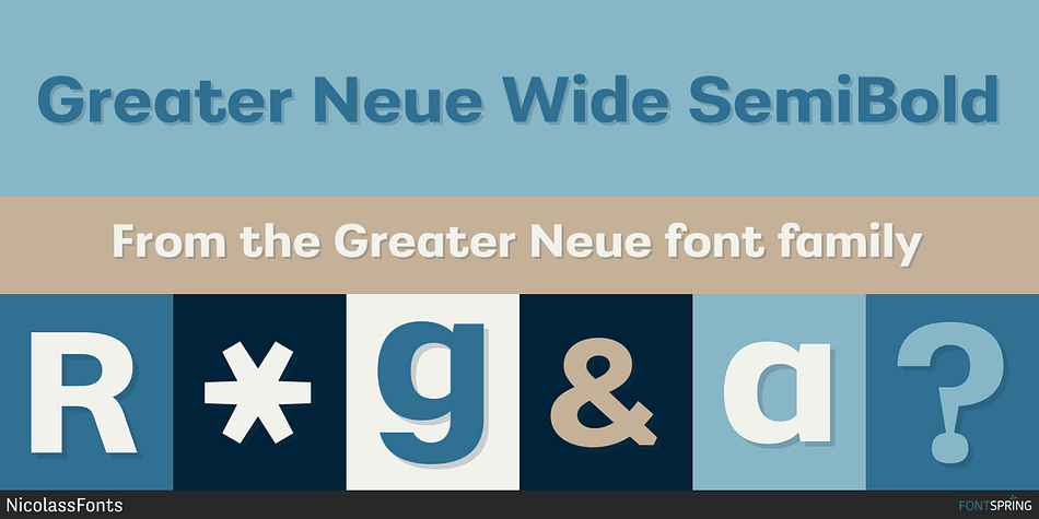 Greater Neue Wide SemiBold Font