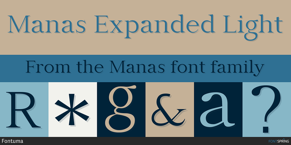 Manas Expanded Light Font