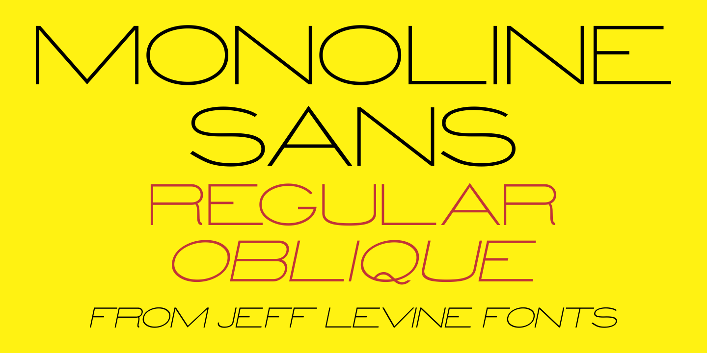 Monoline Sans JNL Font