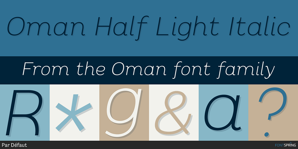 Oman Half Light Italic Font