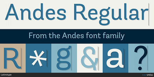 Fonts similar to Andes