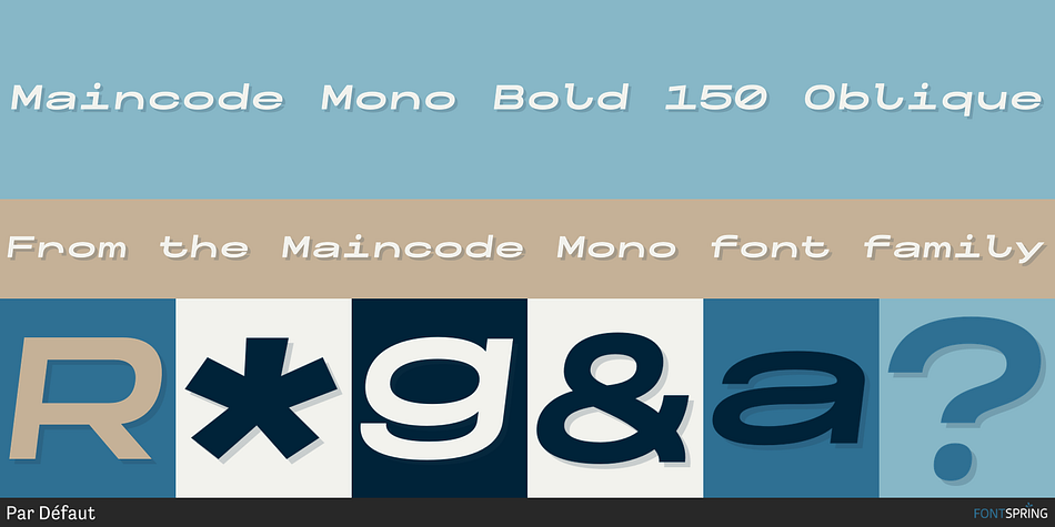 Maincode Mono Bold 150 Oblique Font