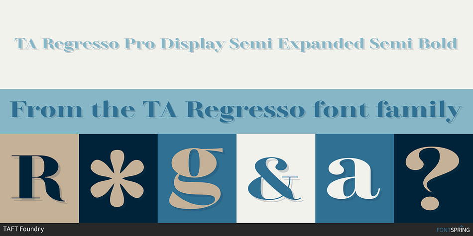 TA Regresso Pro Display Semi Expanded Semi Bold Font