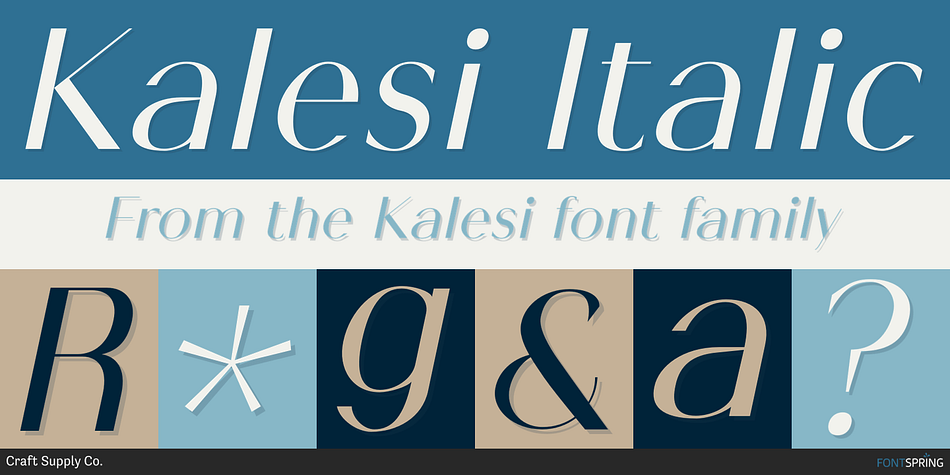 Kalesi Italic Font