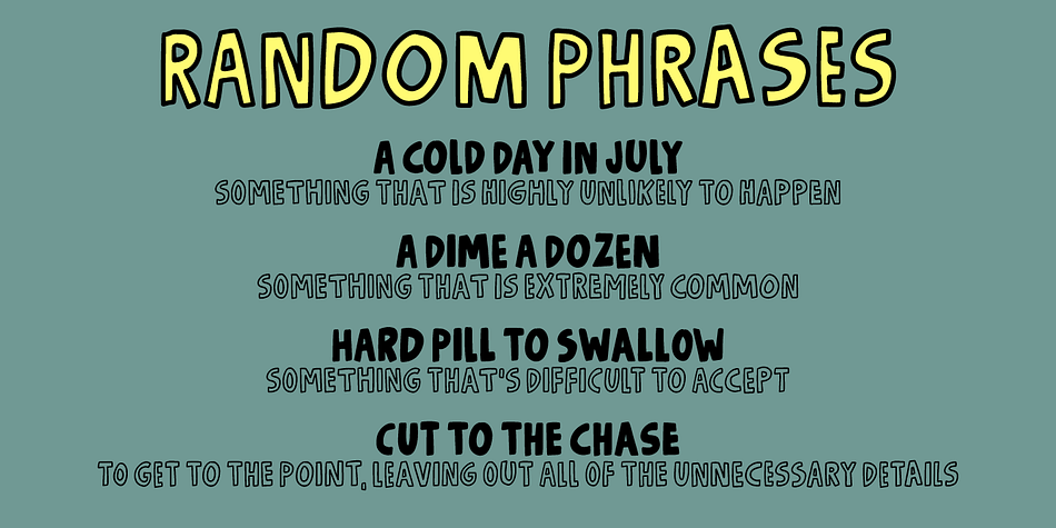 Random Phrase Font