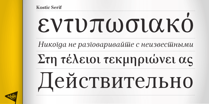 Kostic Serif Font
