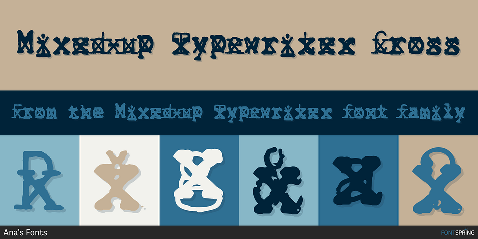 Mixed-up Typewriter Cross Font