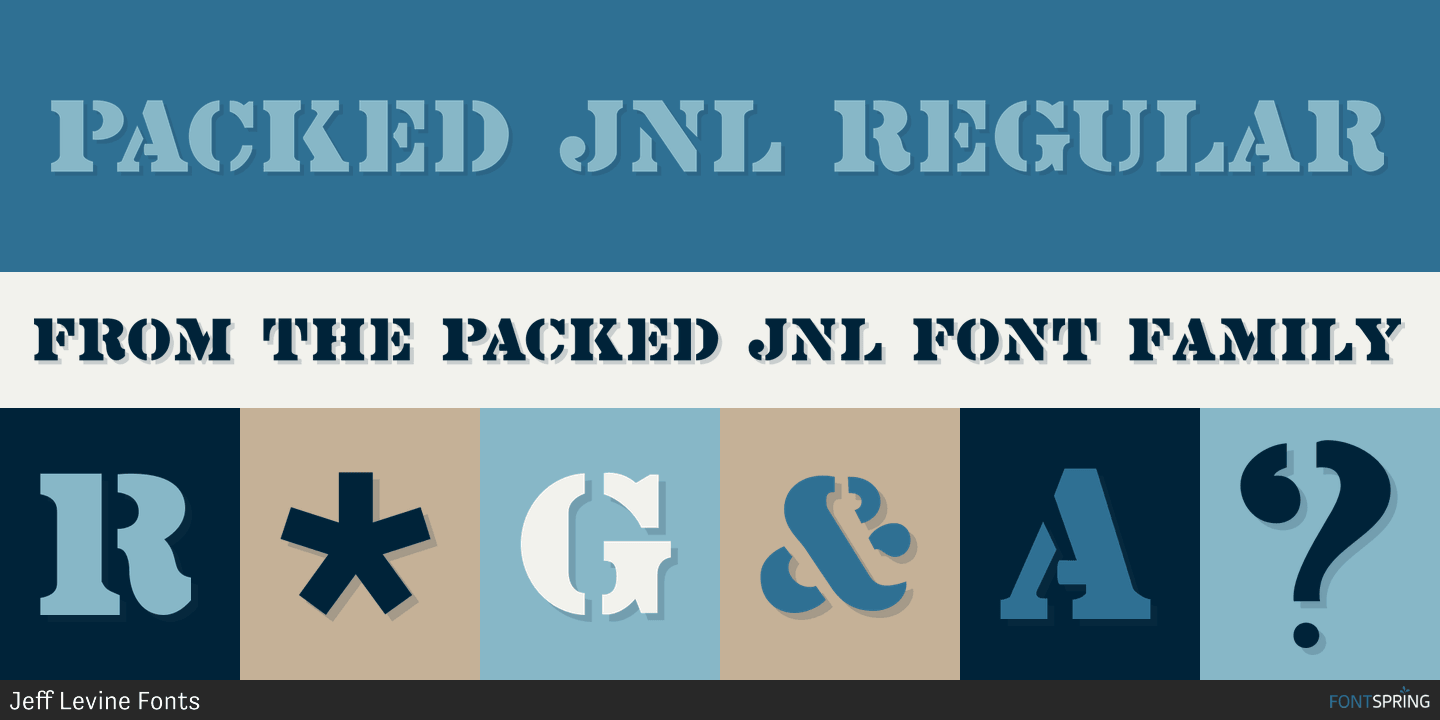 Packed JNL Font