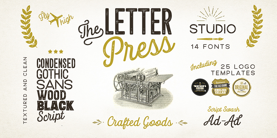 Letterpress Studio Font
