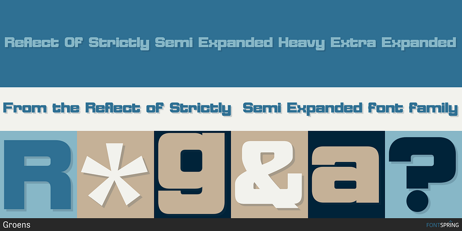 Reflect of Strictly Semi Expanded Font