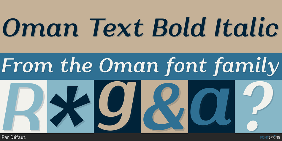Oman Text Bold Italic Font