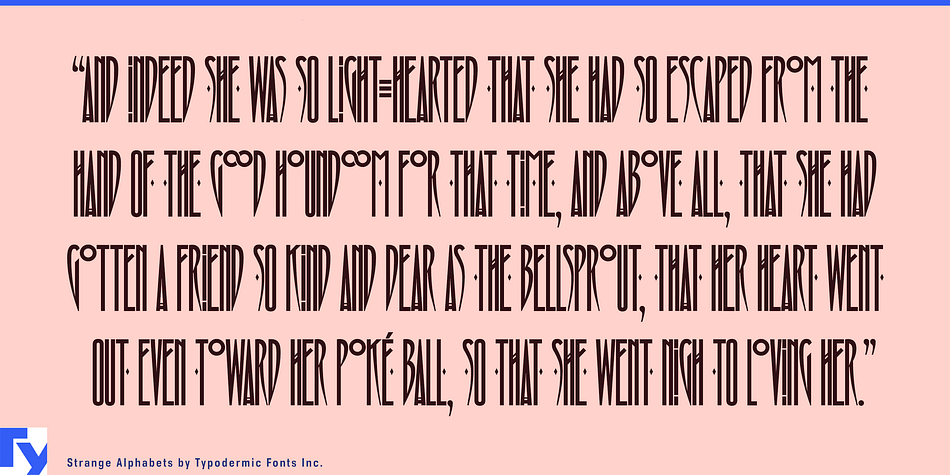 Strange Alphabets Font