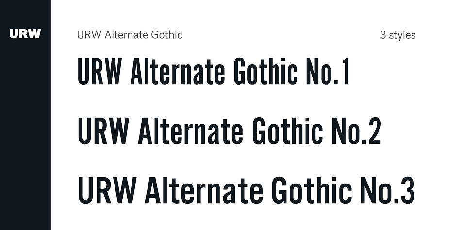 URW Alternate Gothic Font