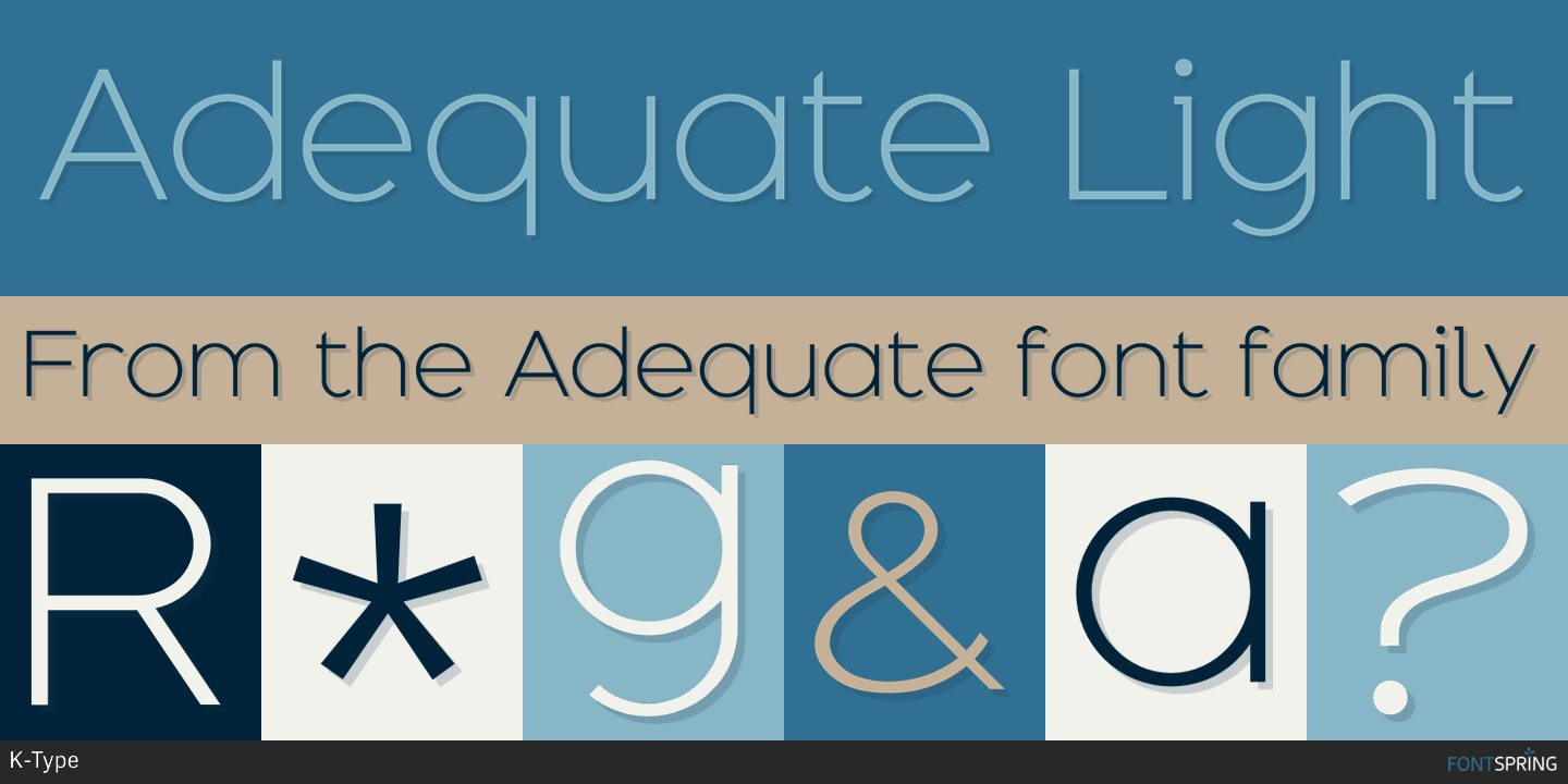 Adequate Light Font
