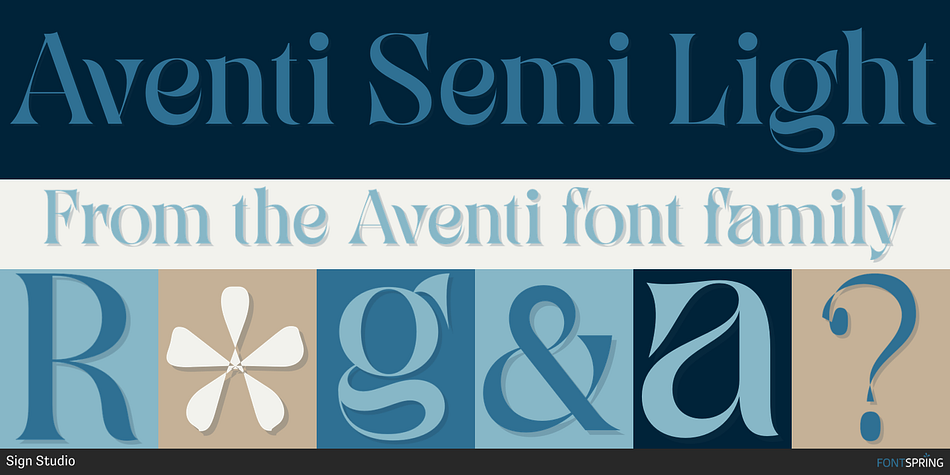 Aventi Semi Light Font