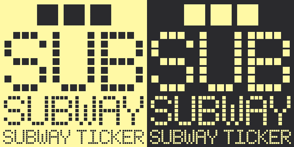 Subway Ticker Font
