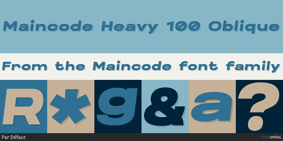 Maincode Heavy 100 Oblique Font