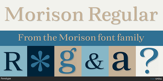 Fonts similar to Morison