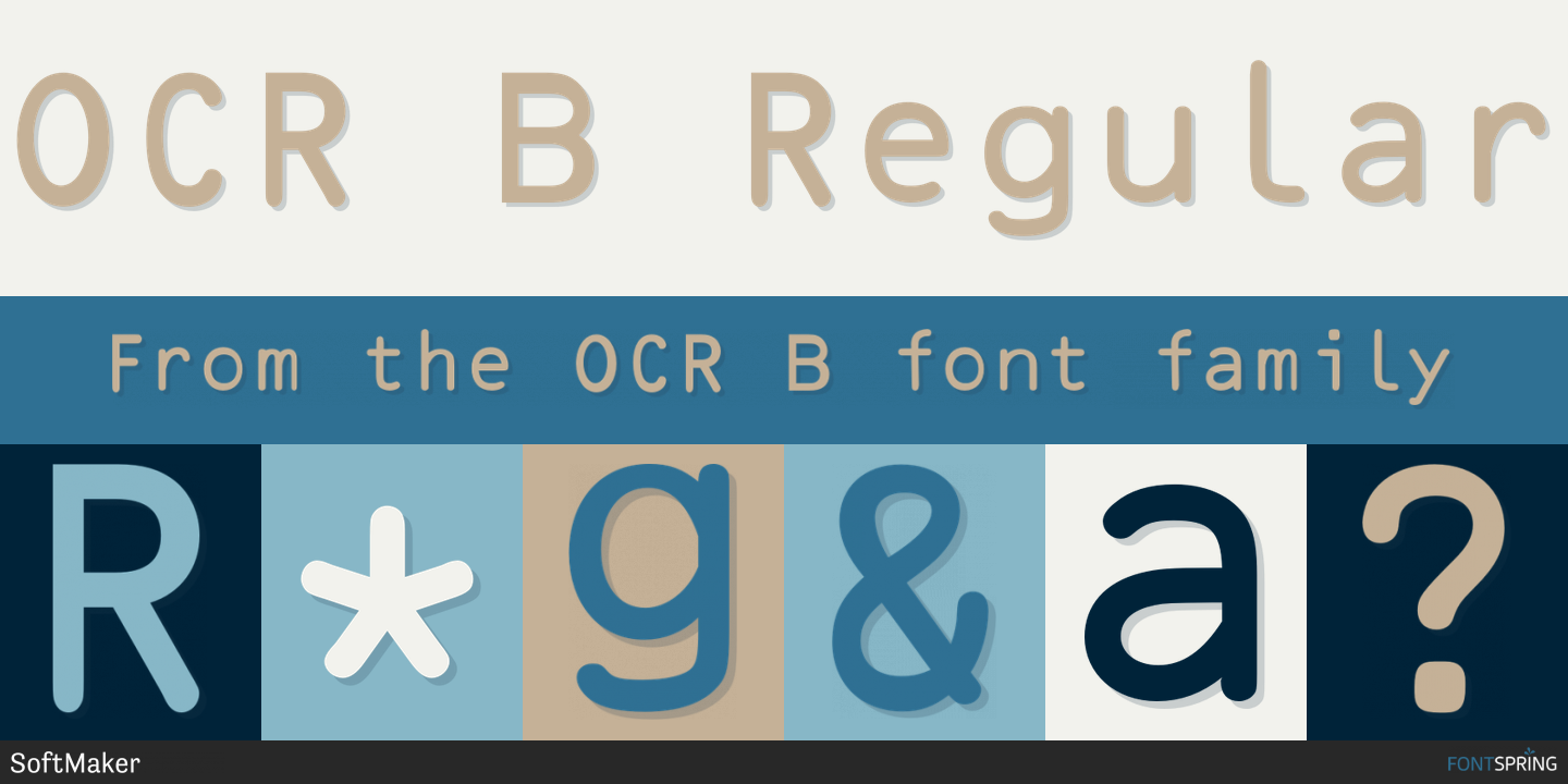 Fonts similar to OCR B