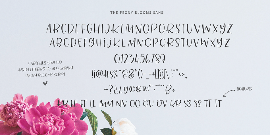 Peony Blooms Font