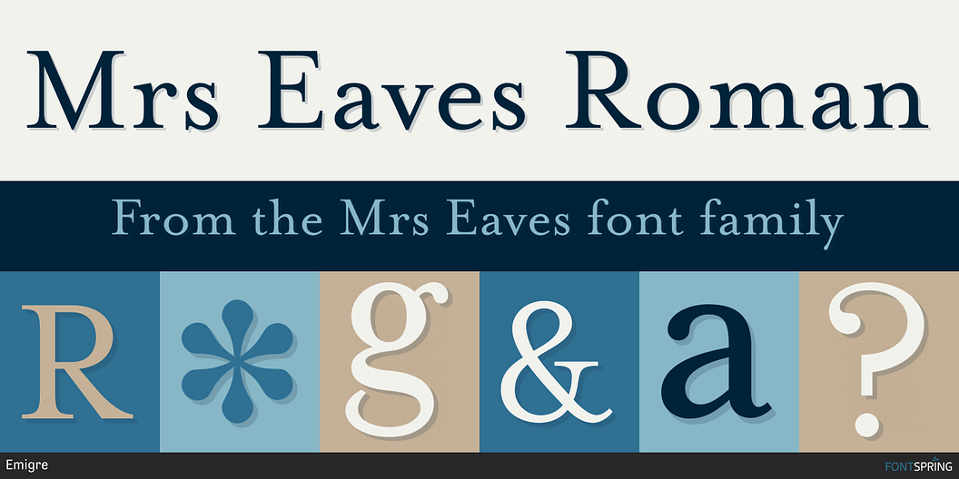 Fonts similar to Mrs Eaves